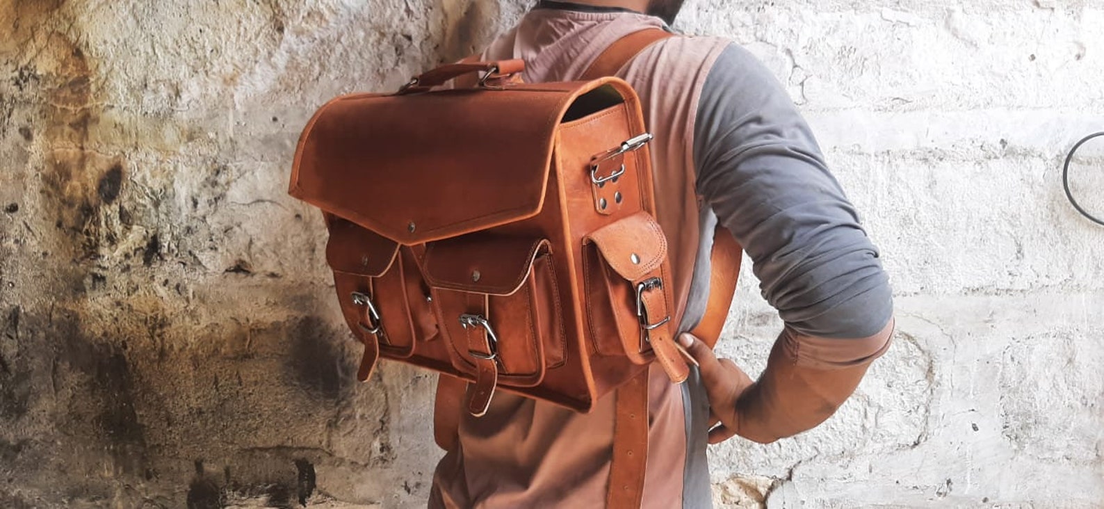 Leather Backpack , Leather Satchel Bag , Leather Rucksack , Leather ...