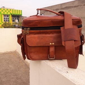 Leather Camera Bag DSLR ,leather Camera Satchel Bag, Leather Shoulder ...