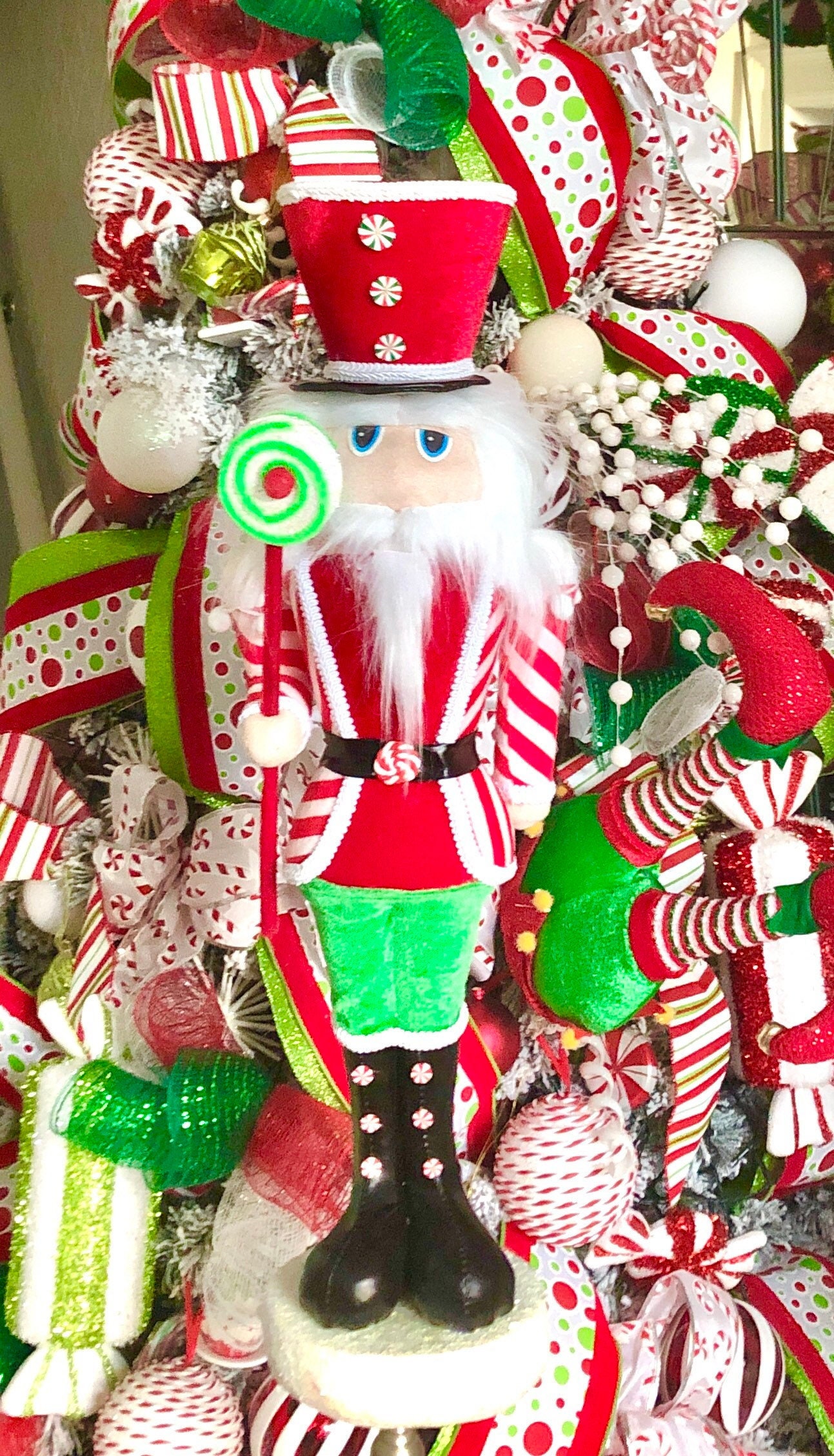 Peppermint Candy Nutcracker 61cm 24 Tall Stunning - Etsy UK
