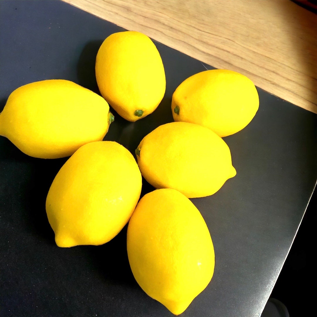 Artificial Lemons,set of 6 Very Realistic Lemons,8 Cm L,perfect for ...