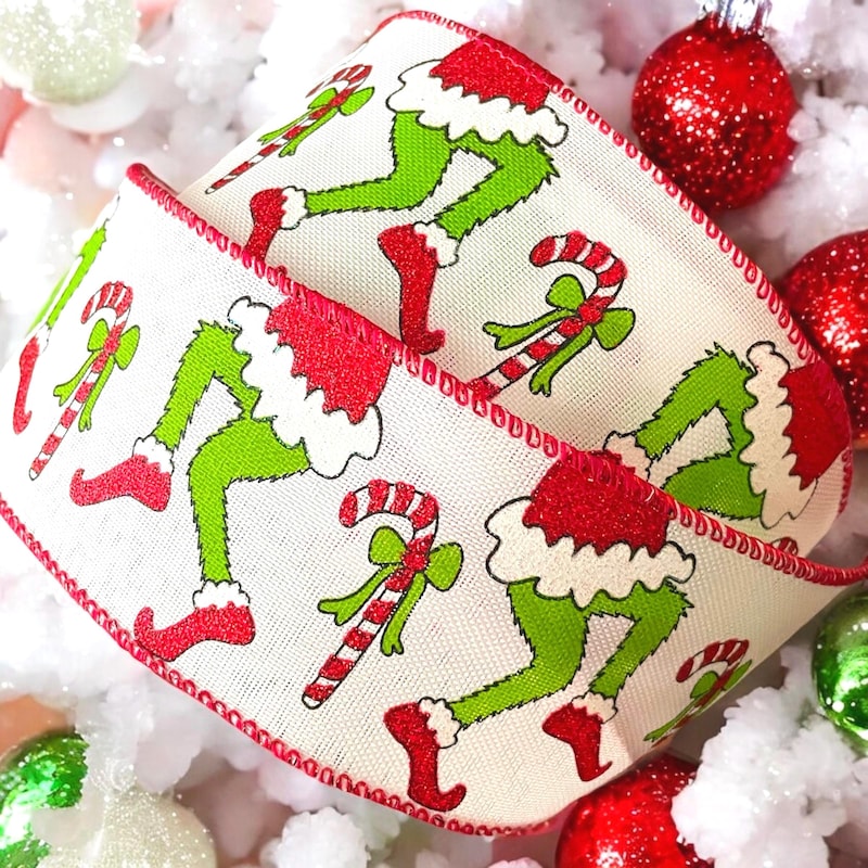 Grinch Ribbon - Etsy UK