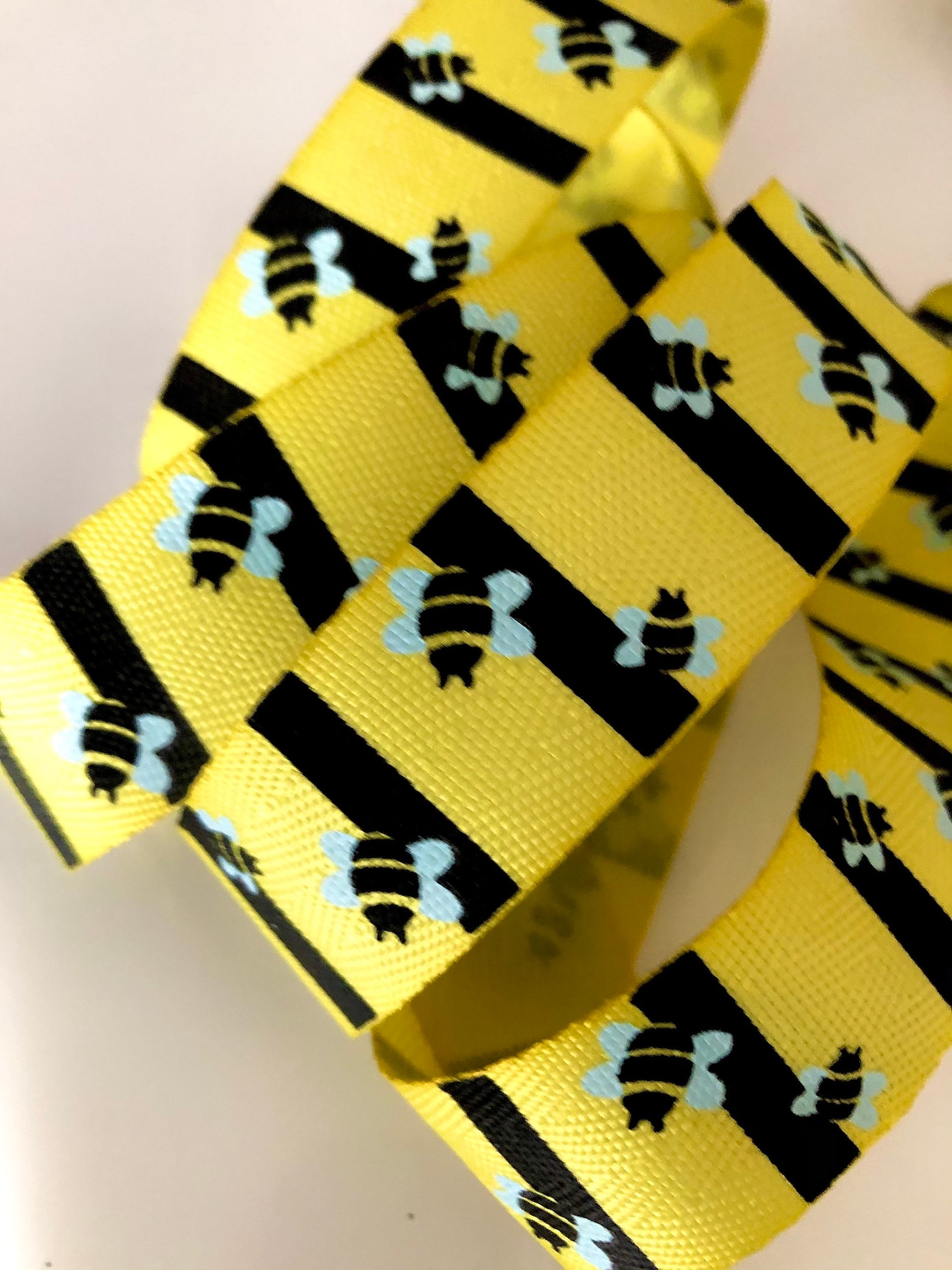 Yellow Black Bee Ribbon Spring Ribbon NON WIRED Spring | Etsy