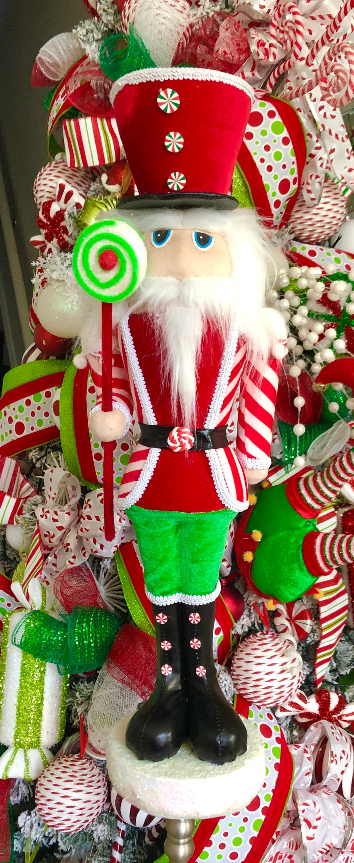 Peppermint Candy Nutcracker 61cm 24 Tall Stunning - Etsy UK