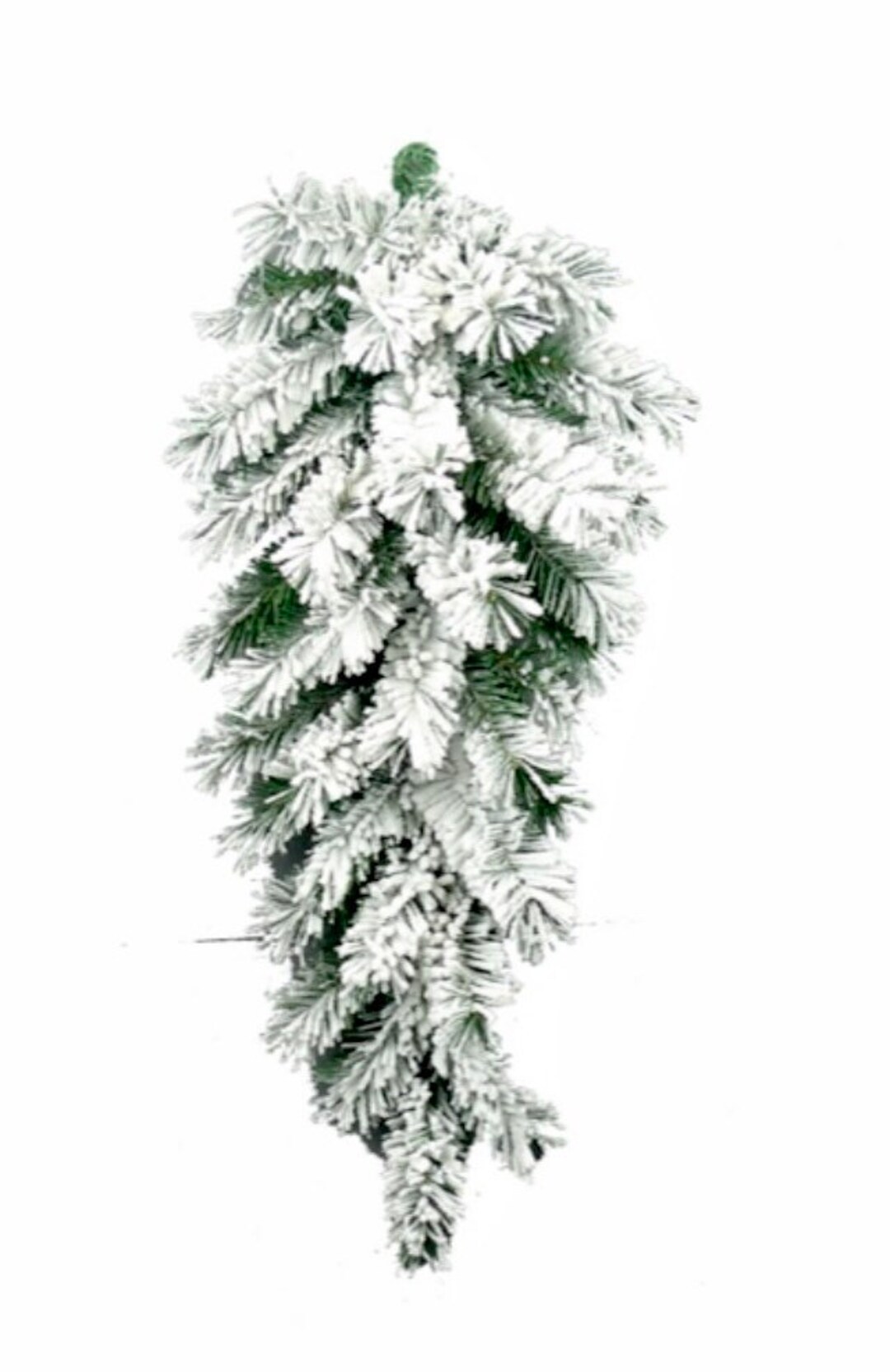 Tear Drop Swag 30” Drop, , Ready to Decorate Kirkwood Tear Drop Snow ...