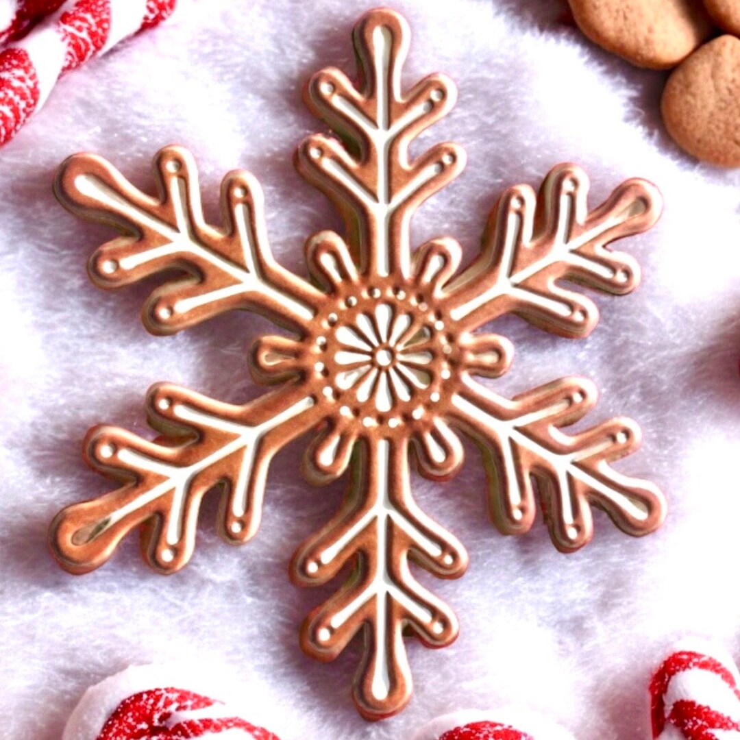 Gingerbread Snowflake 12'' ,christmas Wreath Attachment, Christmas Tree ...