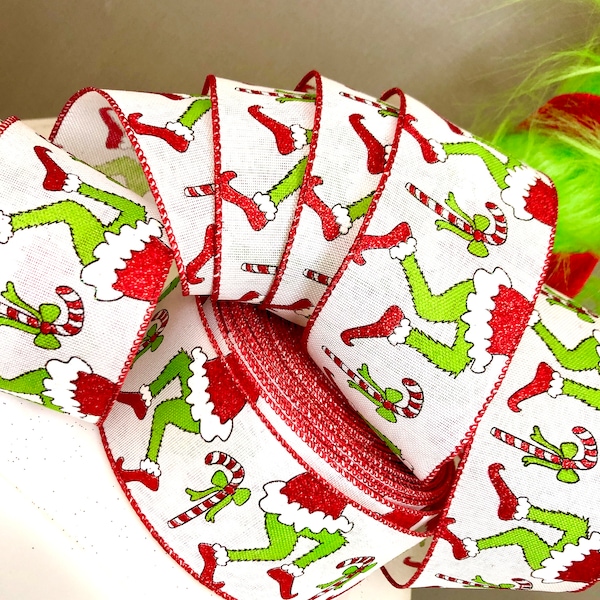 Grinch Ribbon - Etsy UK