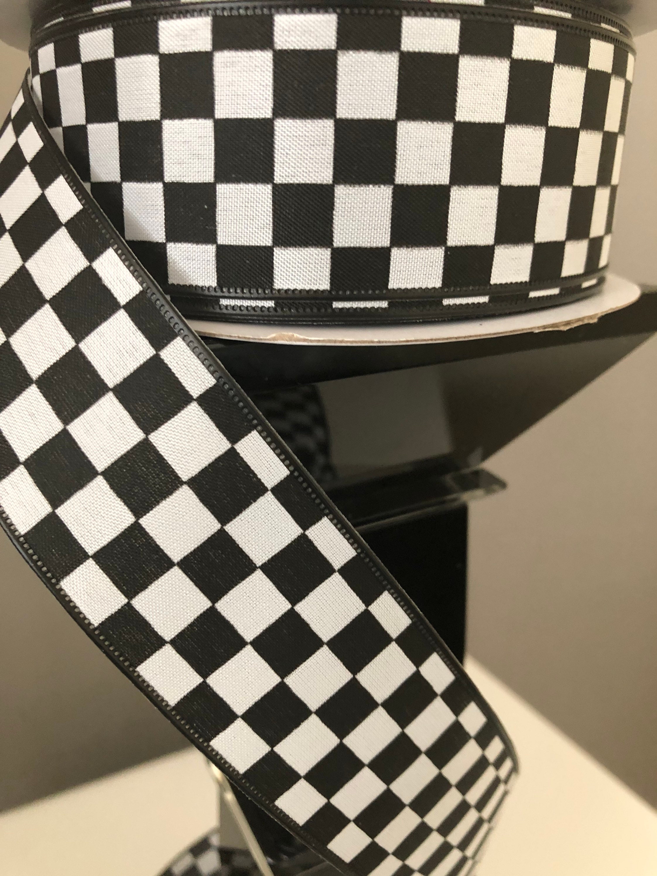 4 Meters Wire Edged Ribbon Wired Ribbon 1.5Black And White | Etsy