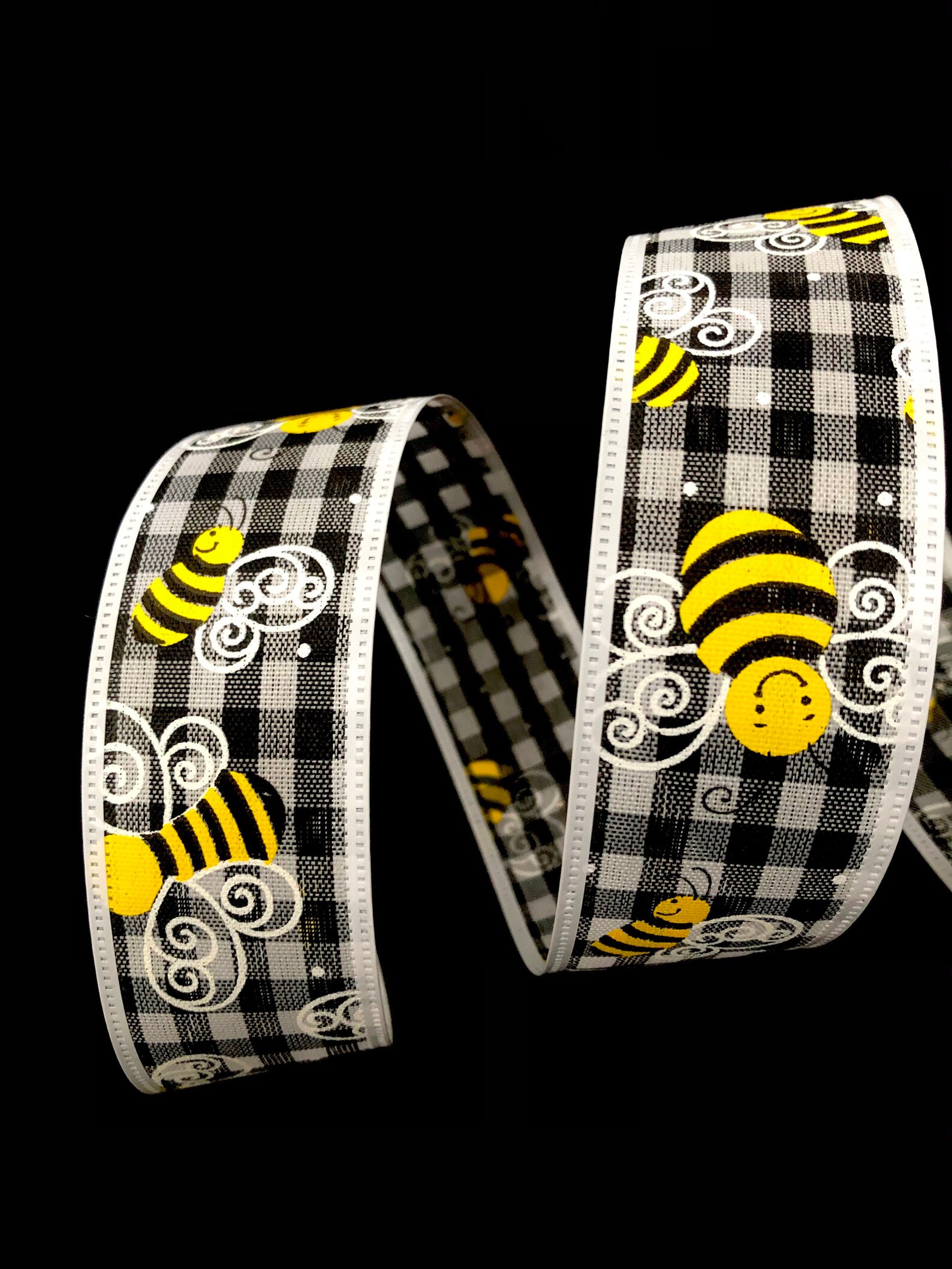 Wire Edged Ribbon UK 1.5bee Ribbon Summer Wreathes bees on - Etsy UK