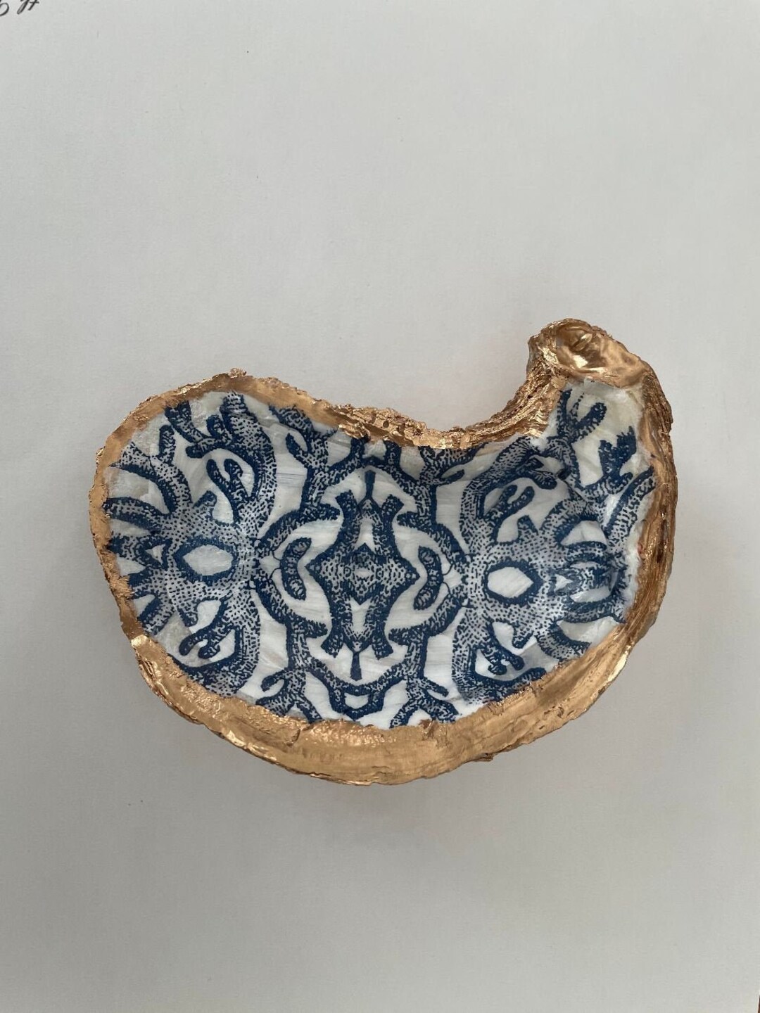 Oyster Shell Blue Coral Design, Hostess Gift, Teacher Gift, Bridesmaid ...