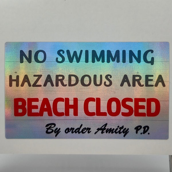 Jaws Beach Sign - Etsy