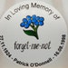 Forget Me Not, in Loving Memory Of, Funeral Stickers, Memorial Stickers ...