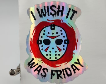 Mini Jason Voorhees's, Friday the 13th, Holographic Sticker, Horror ...