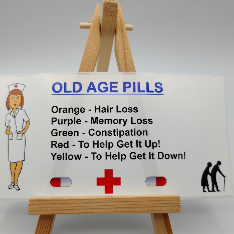 Old Age Pill Label - Etsy
