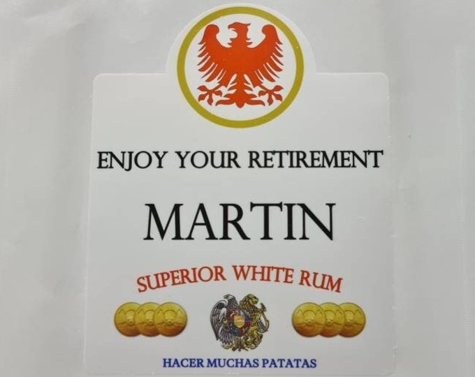 Personalised White Rum Bottle Label Any Name and Message Perfect Rum ...