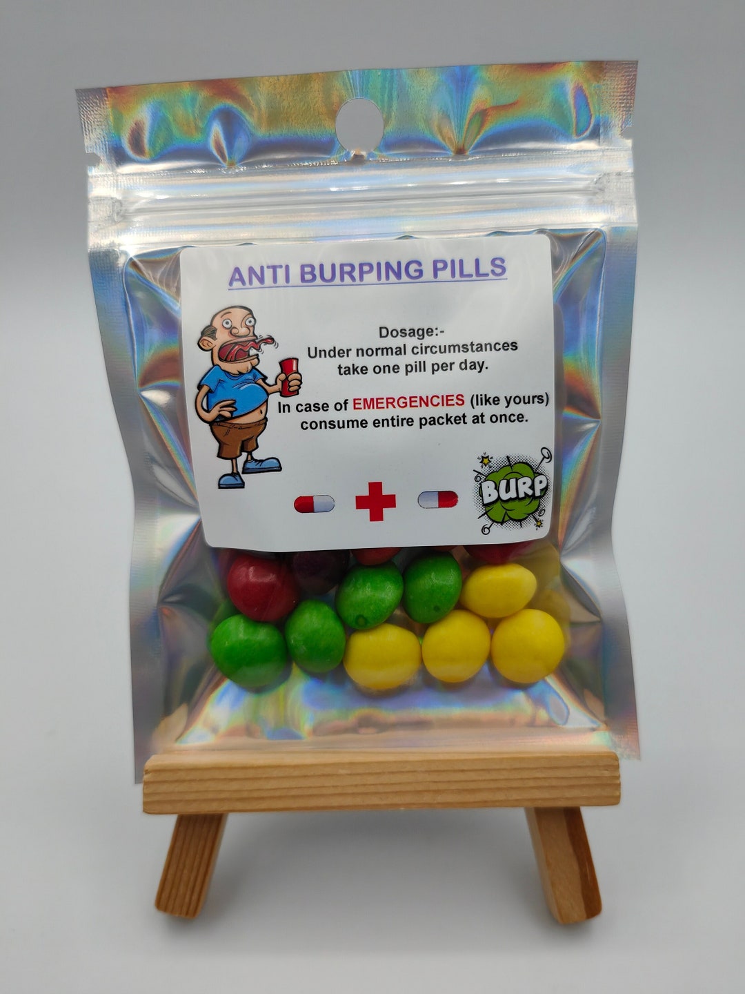 Fun Joke Anti Burping Pills, Funny Gag Gift, Sweets, Novelty, Cheeky ...