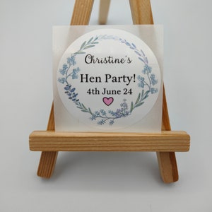 Hen Party Labels Stickers, White Premium Satin Gloss Poly, Celebration ...