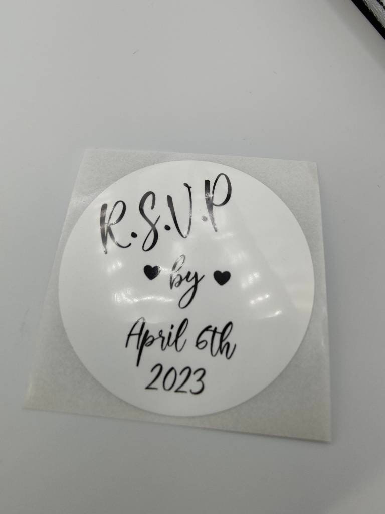 4 Sizes RSVP Wedding Envelope Sticker Seals Reply by Date - Etsy