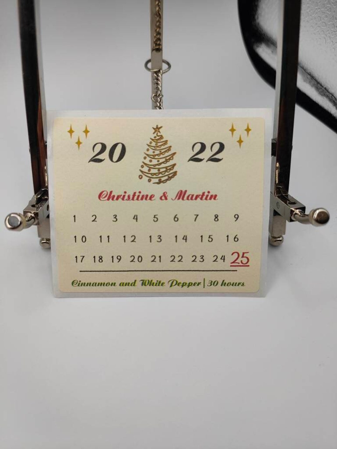 Luxury Textured Advent Candle Label, Custom, Count the Days, Our First ...