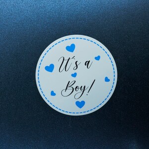 100mm It's A Boy Labels White Premium Satin Gloss Poly - Etsy