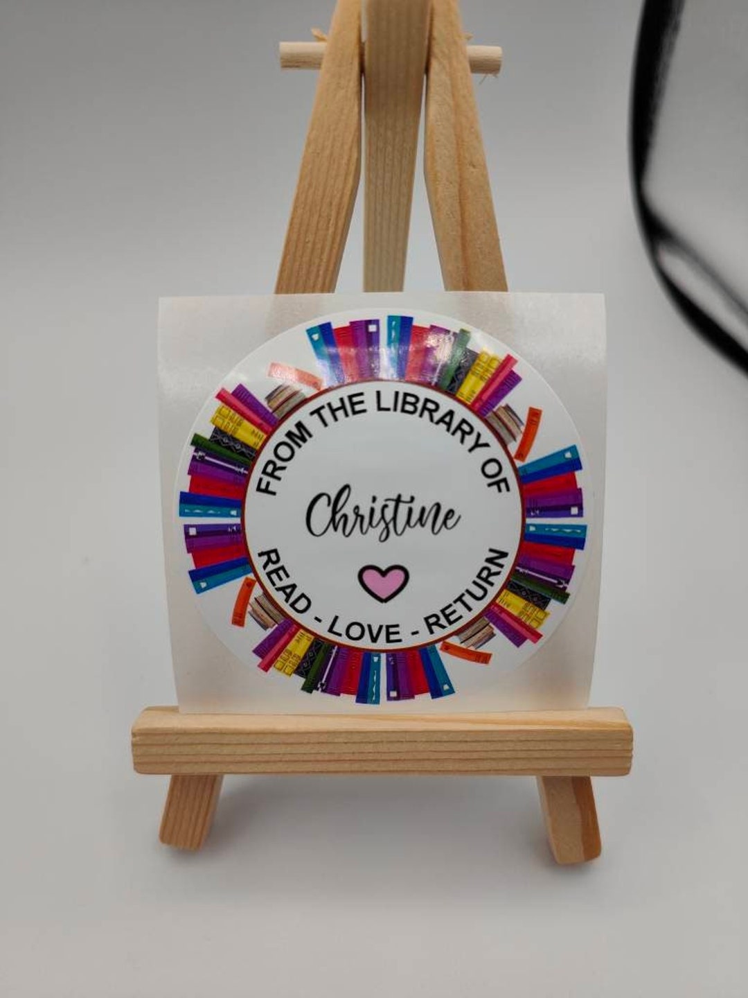 Library Books Labels Stickers, Custom, White Premium Satin Gloss Poly ...