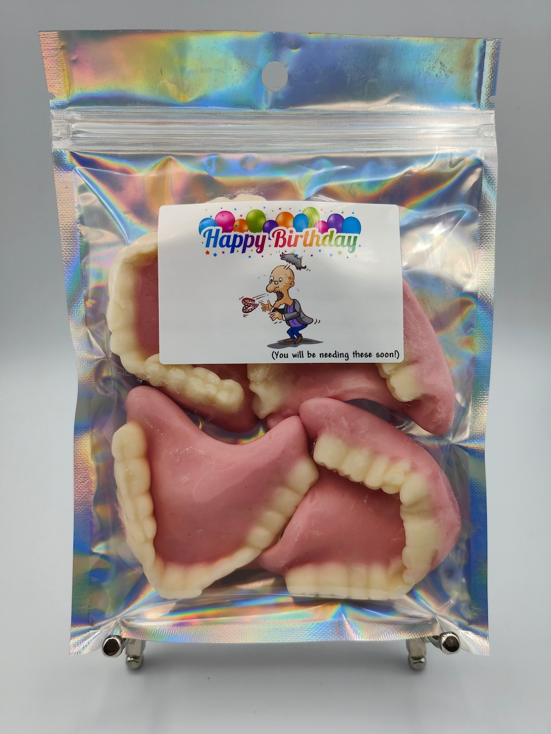 Happy Birthday Practical Joke Gift False Dentures Teeth, Gag, Fun No ...