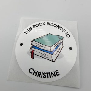 This Book Belongs To, Teacher Book Sticker Labels, Custom Book Lover ...