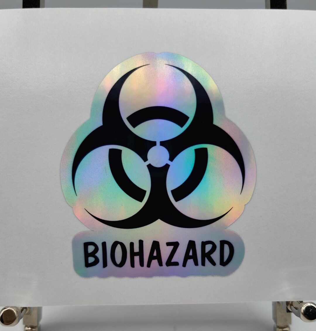 Biohazard Toxic Warning Sticker Label, Holographic, Dangerous Liquid ...