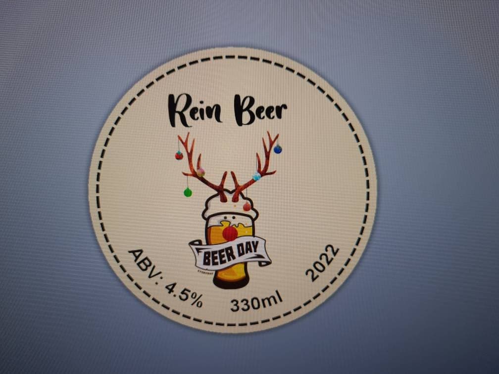 Rein Beer Labels White Premium Satin Gloss Poly Home Brew | Etsy