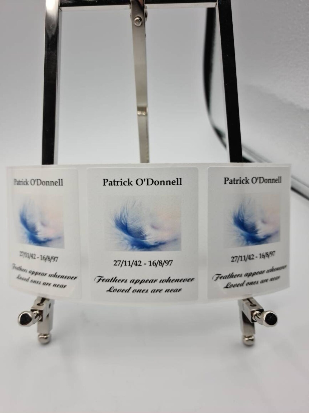 Feathers Funeral Pocket Envelopes, Angels, Custom, Personalised ...