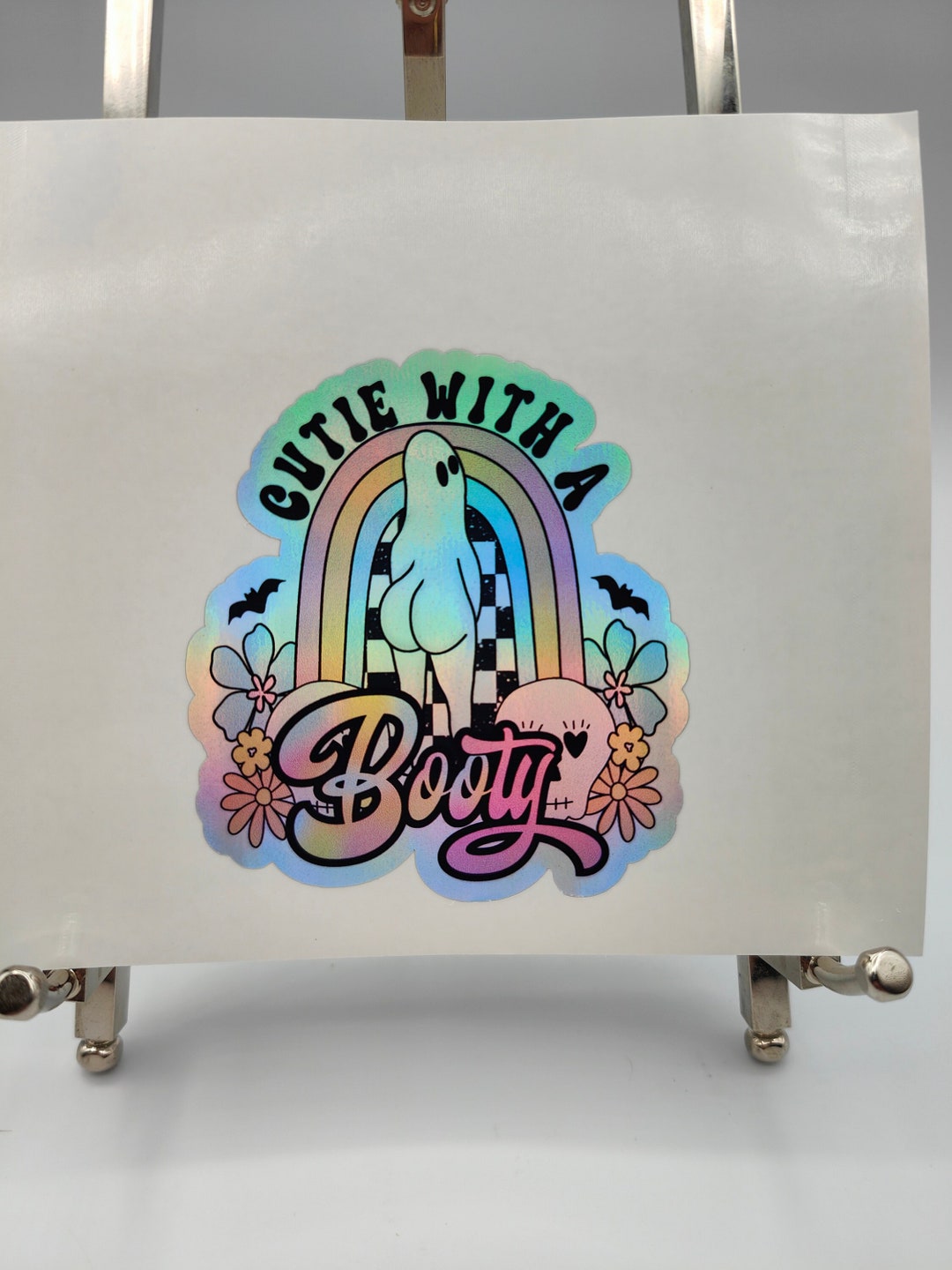 Cutie With A Booty, Retro Halloween Stickers Labels, Funny Halloween ...