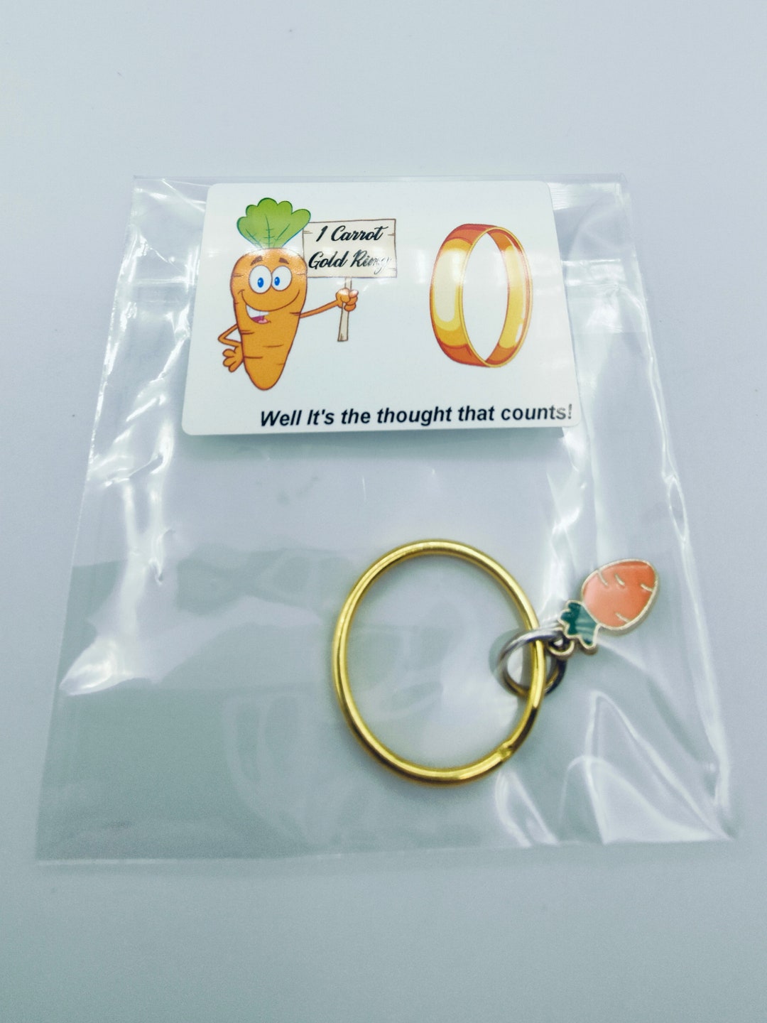 A Carrot Gold Ring, Joke Gag, Humorous, Valentine Engagement Ring ...