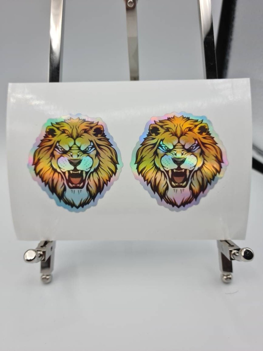 Lion Head Roar Holographic Sticker, Animals, Jungle Cats, Lions, Tigers ...