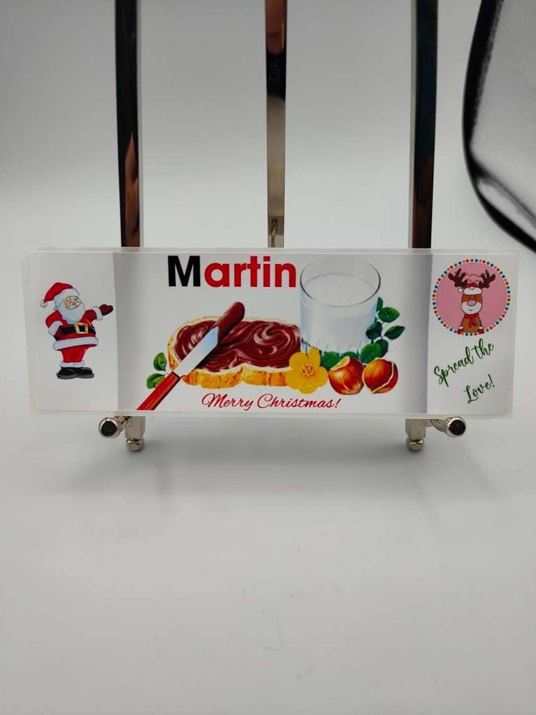 Santa Christmas Xmas Nutella Jar Labels for 350g, Custom, Favors ...