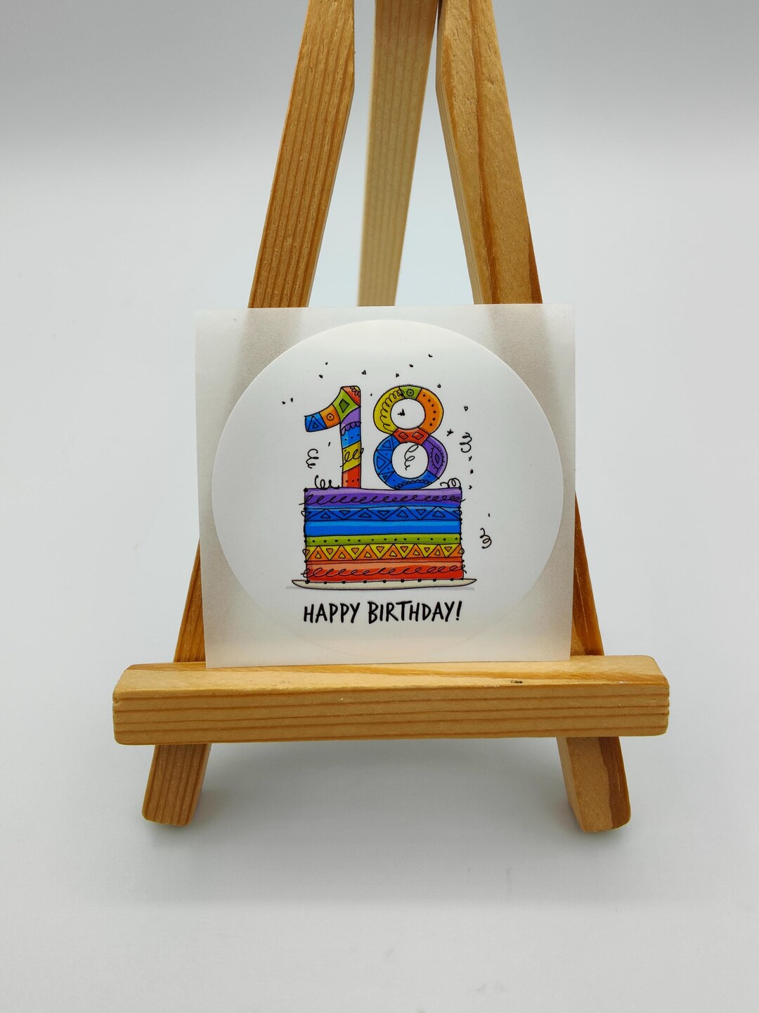 18th Birthday Cake, Birthday Labels Stickers, Gift Bag Stickers ...