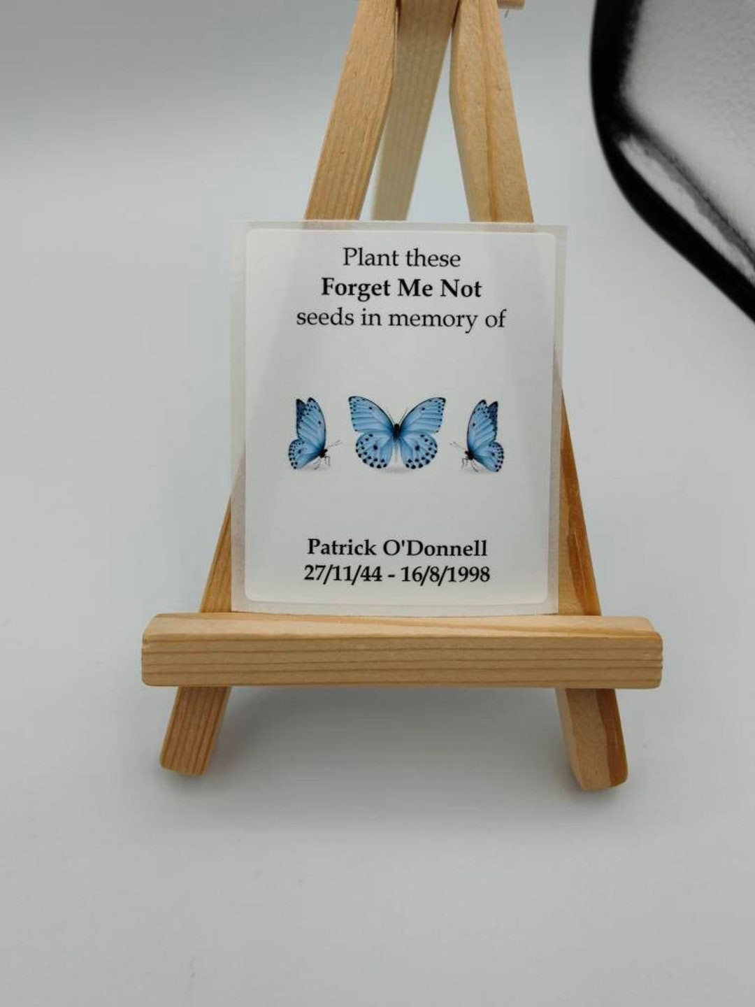 Butterflies Funeral Pocket Forget Me Not Custom Personalised Envelopes ...