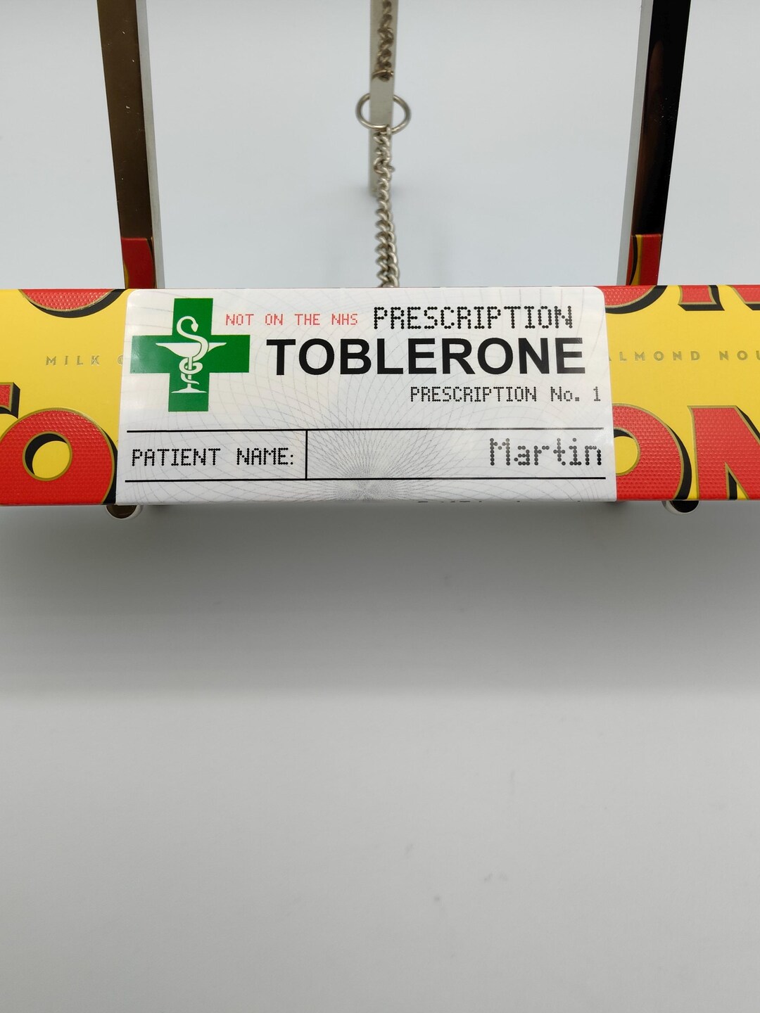 Toblerone Prescription Personalised Label Stickers, Sweets, Pharmacy ...