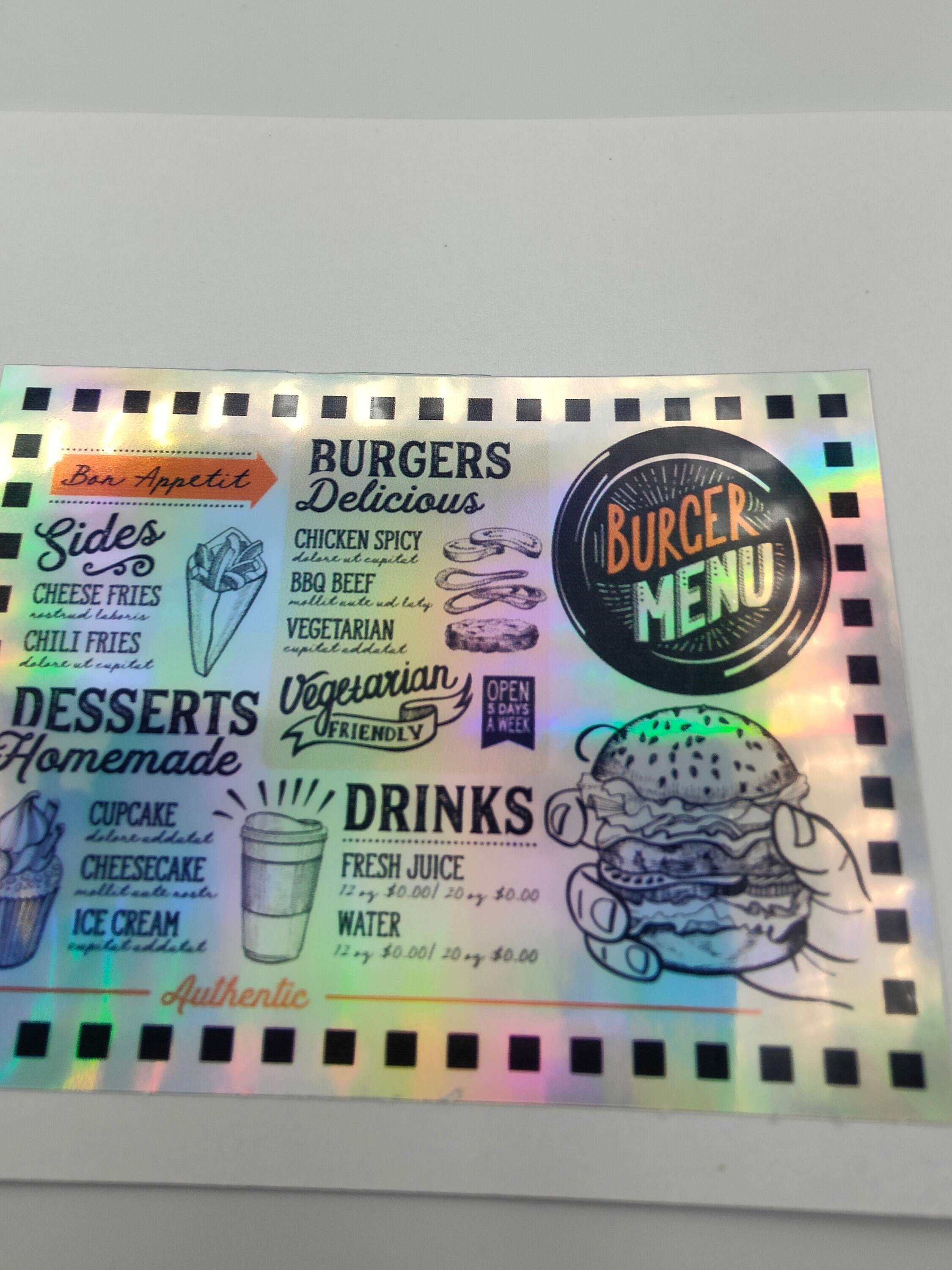 Retro American Diner Food Menu, Fast Food, Milkshakes, Burgers ...