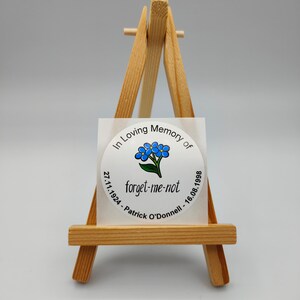Forget Me Not, in Loving Memory Of, Funeral Stickers, Memorial Stickers ...
