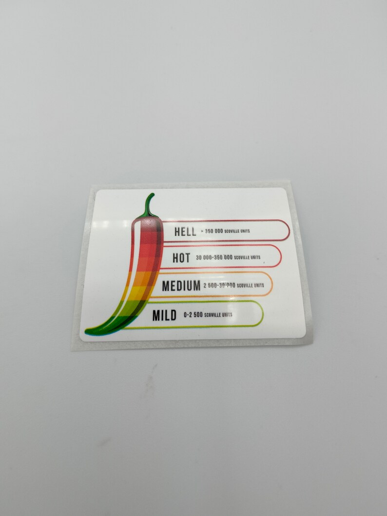 Chilli Temperature Sticker Food Labels, Homemade, Chilli Temp, Cooking ...