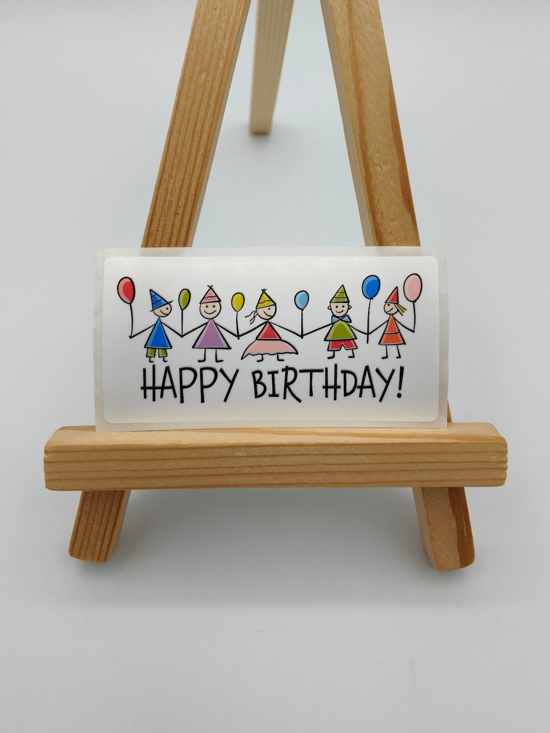 Happy Birthday, Children Playing, Party Labels, Kids Birthday Stickers ...