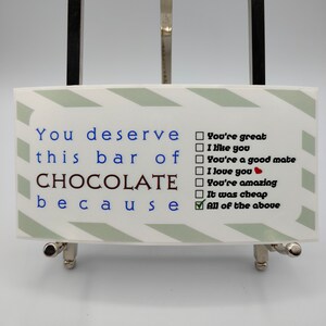 Funny Humorous, Chocolate Bar Wrapper, Gift, Fun Novelty Gifts, Party ...