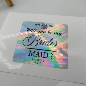 Bridesmaid Request Labels, Freixenet Wine Prosecco Bottle Custom Labels ...