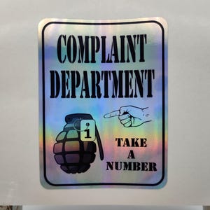 Complaint Department, Funny Office Signs, Customer Service Signs ...