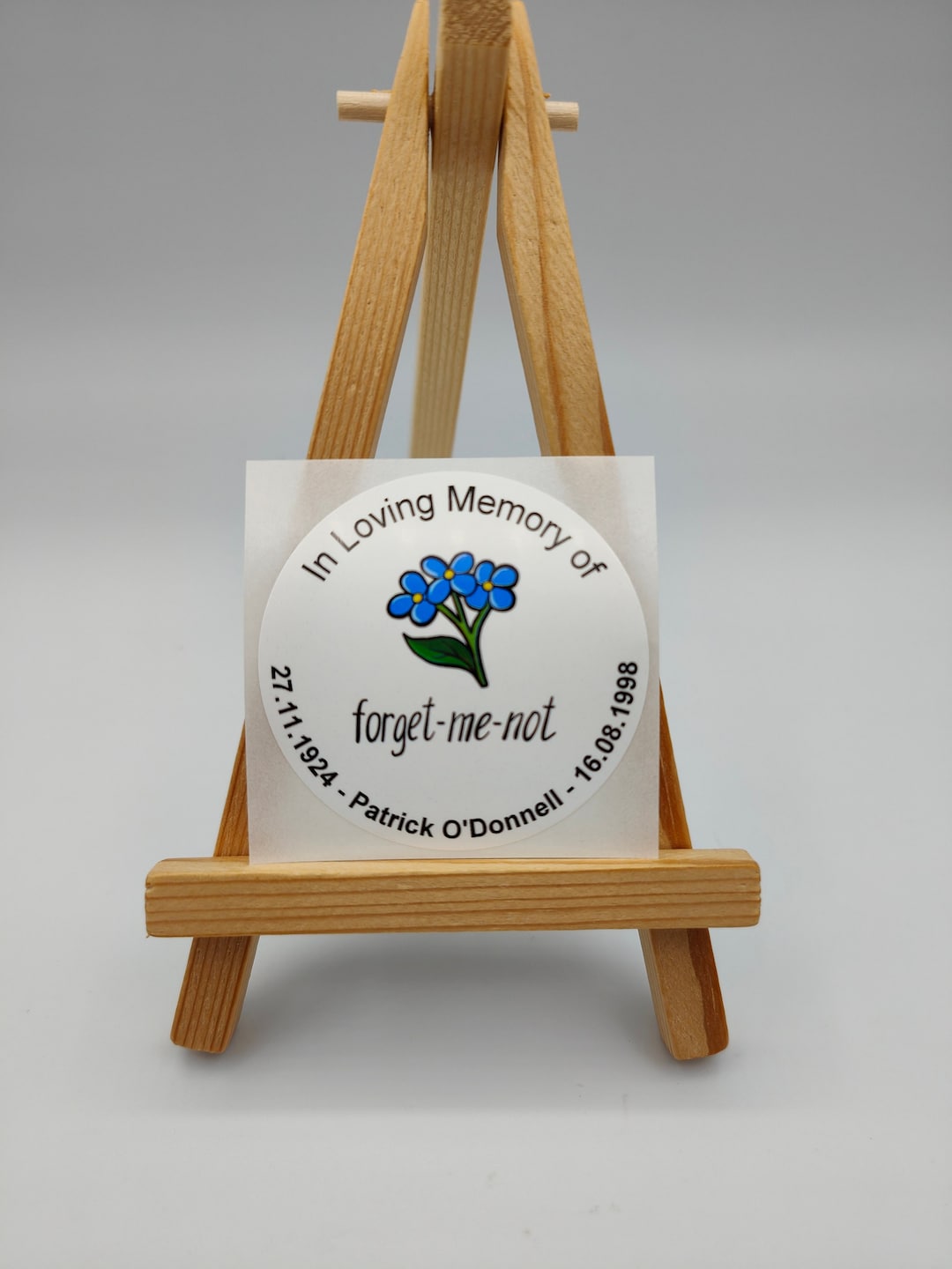 Forget Me Not, in Loving Memory Of, Funeral Stickers, Memorial Stickers ...
