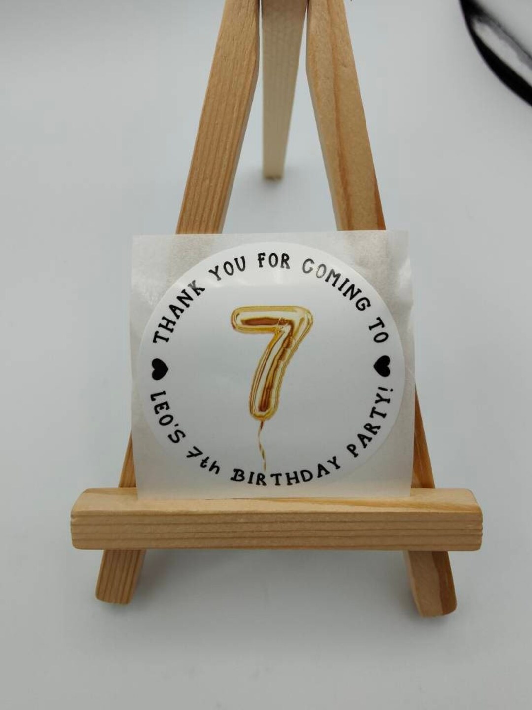 Balloons Birthday Labels Stickers, White Premium Satin Gloss Poly ...