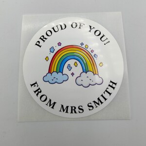 Proud of You Stickers, Personalised, Proud Stickers, Rainbow Sticker ...