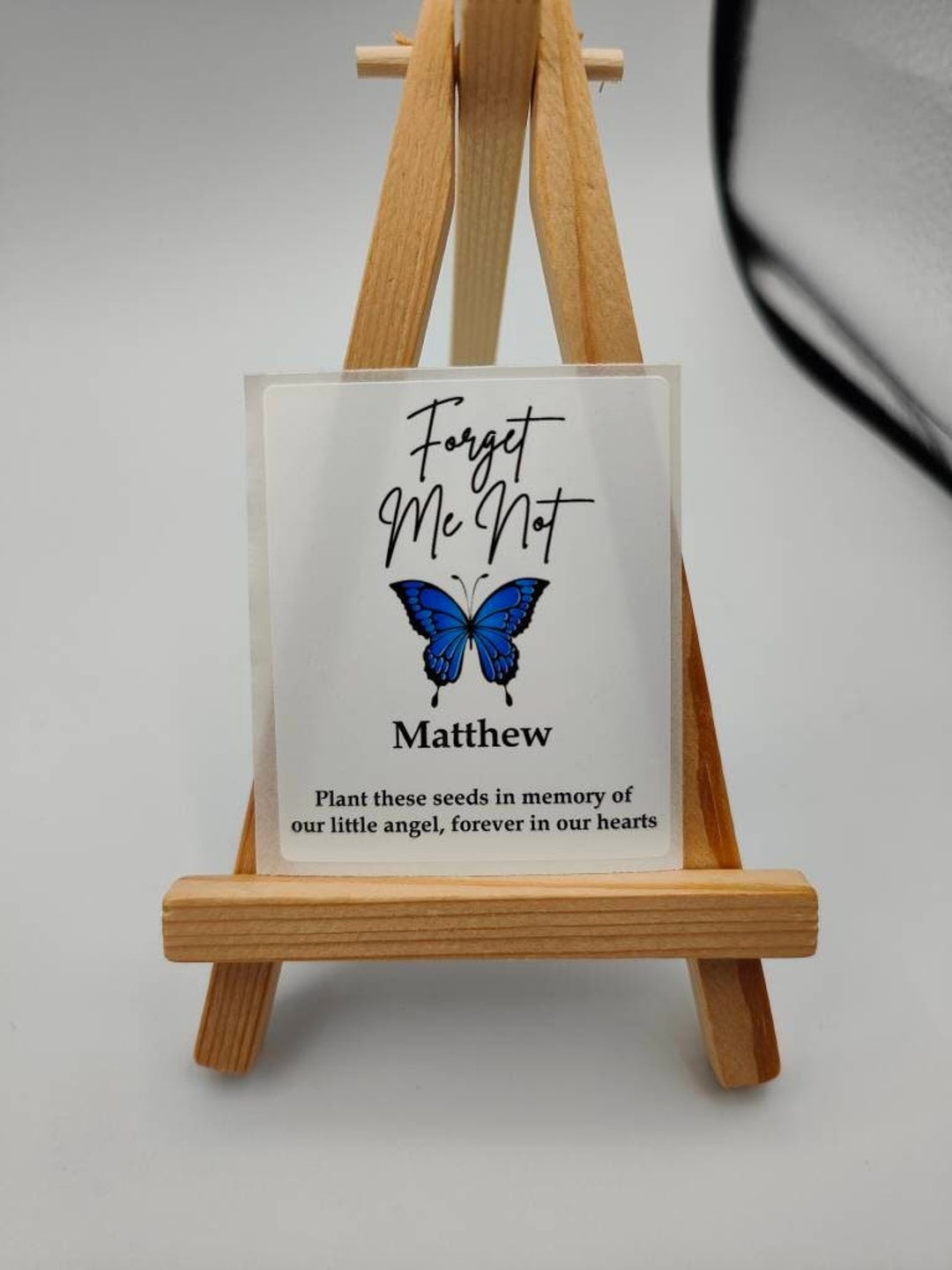 Butterfly Funeral Pocket Forget Me Not Custom Personalised Envelopes ...