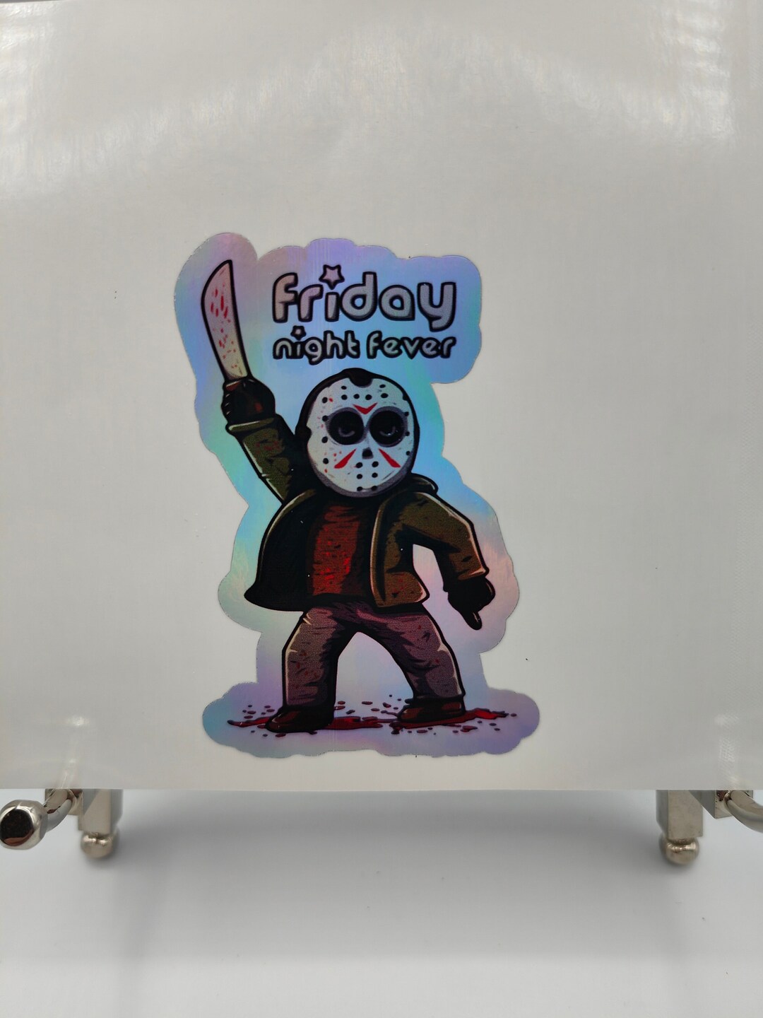 Friday Night Fever, Holographic Sticker, Horror Character, Jason ...