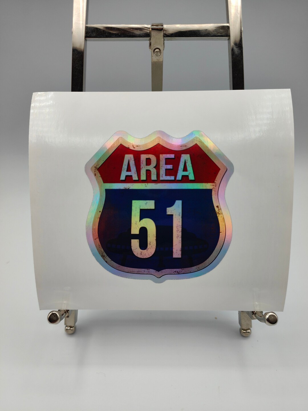 USA Road Sign, Area 51, Holographic, Aliens, Stickers, Decals, Labels ...