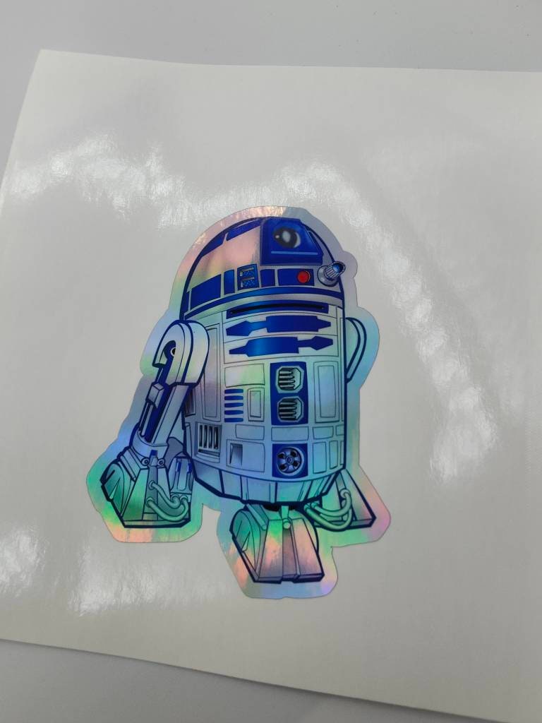 R2D2 Holographic Sticker Star Wars Droid Sticker Labels - Etsy